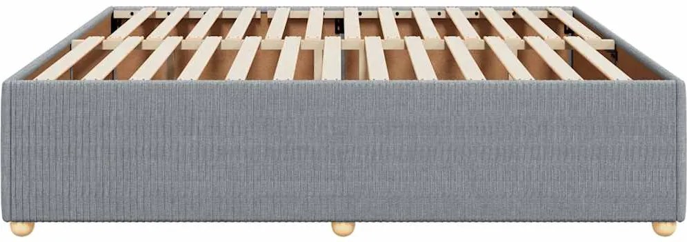 Rám postele bez matrace světle šedý 200 x 200 cm textil 3284963