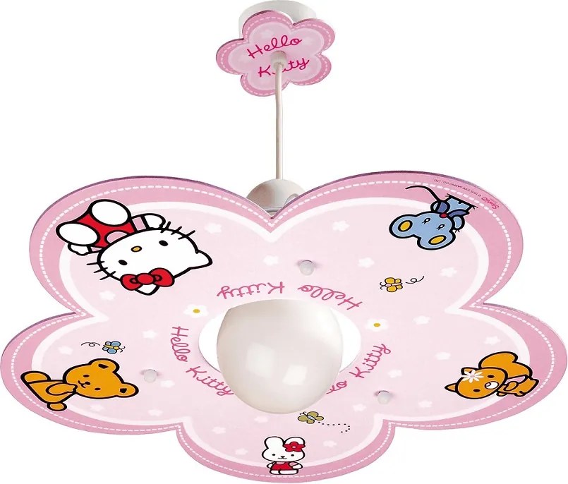 DALBER HELLO KITTY 10252 DĚTSKÉ ZÁVĚSNÉ SVÍTIDLO RŮŽOVÁ