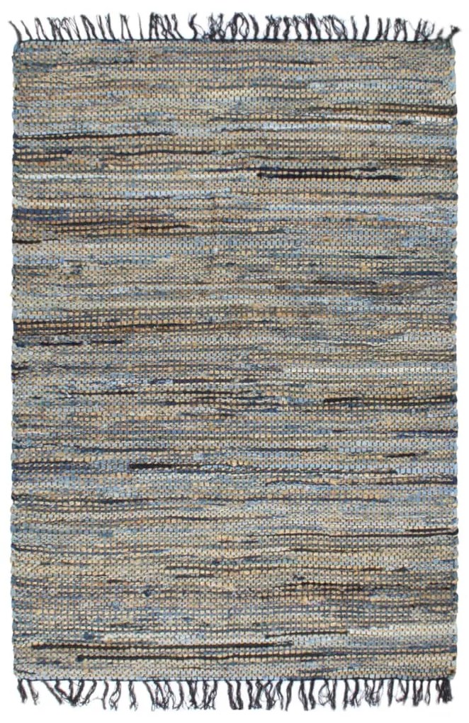 133954 vidaXL Ručně tkaný koberec Chindi riflovina juta 120x170cm vícebarvený