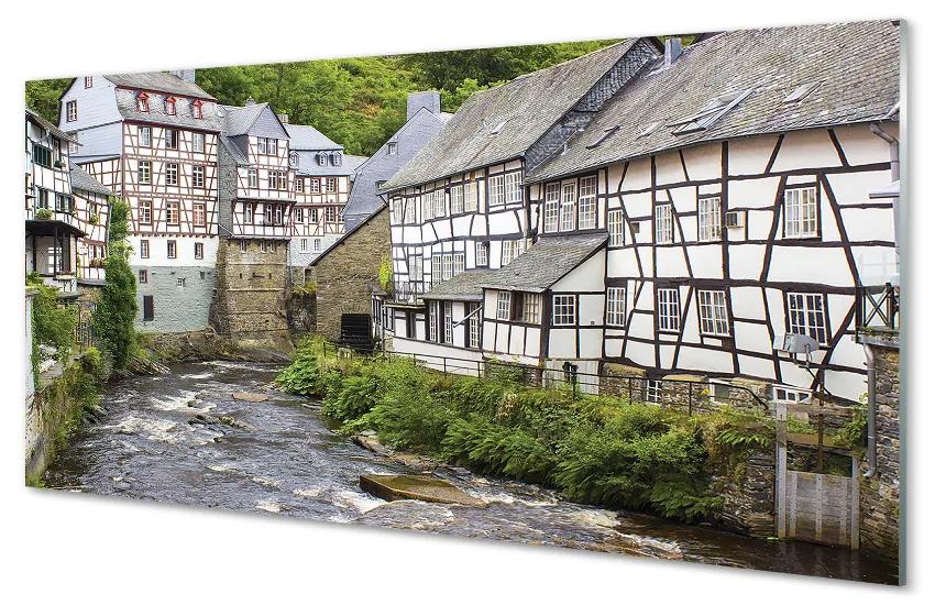 akrylový obraz Germany Staré budovy River 100x50 cm