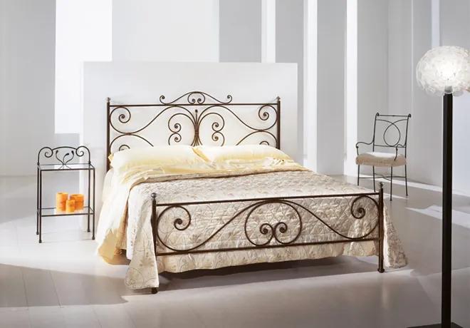Nábytek ATIKA s.r.o. Kovová postel EMILIE Povrchová úprava: stříbrná RAL 9006, Rozměr: 100 x 200 cm