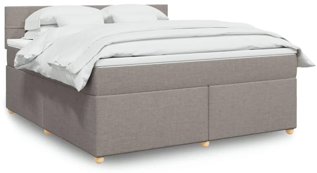 Box spring postel s matrací taupe 180x200 cm textil 3286763