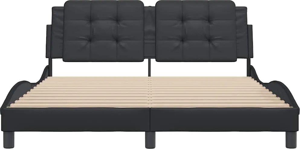 Rám postele bez matrace Zadar černý 160x200 cm umělá kůže 3208191