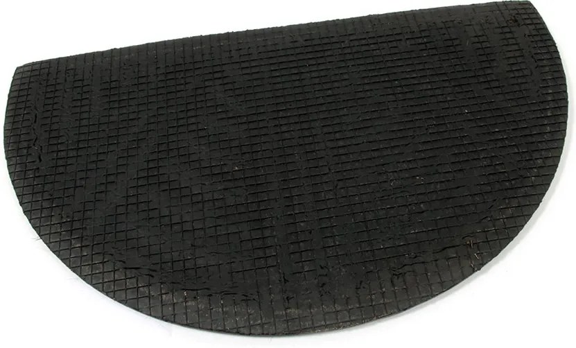 Kokosová čistící venkovní vstupní půlkruhová rohož Stripes - Lines, FLOMAT - délka 45 cm, šířka 75 cm a výška 2,2 cm