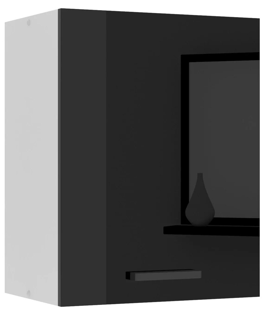 Kuchyňská skříňka Belini Premium Full Version horní 45 cm černý lesk