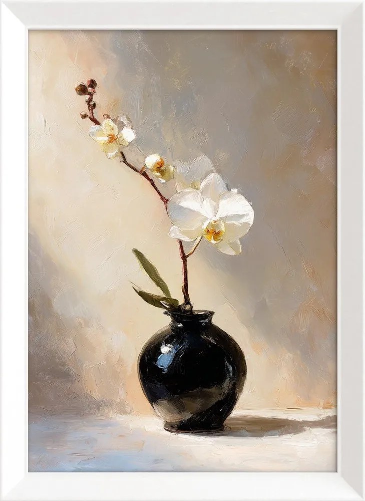 Tištěný obraz s rámem 56x75 cm White Orchid – Styler Biano.cz