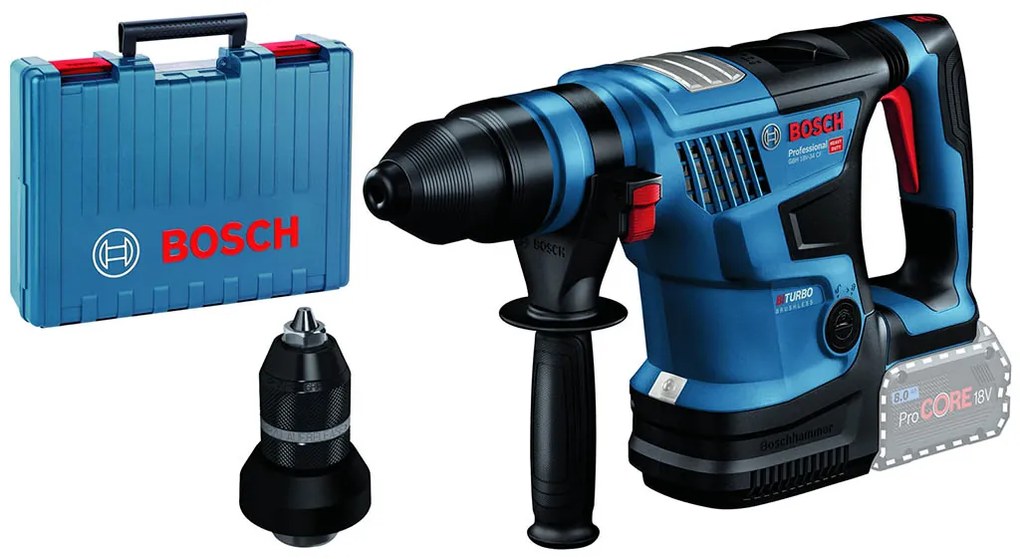 BOSCH GBH 18V-34 CF Akumulátorové vrtací kladivo BITURBO s SDS plus 0611914021