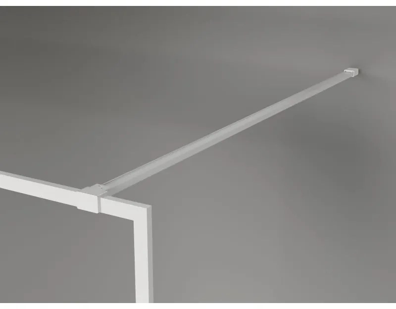 Mexen Kioto-F, sprchová zástěna s rámem 180 x 202 cm, 8 mm čiré sklo, bílý profil, 800-180-104-20-00