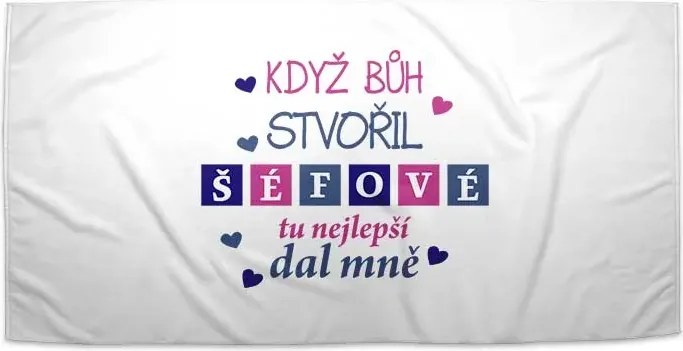 Sablio Ručník Když Bůh stvořil šéfové - 70x140 cm