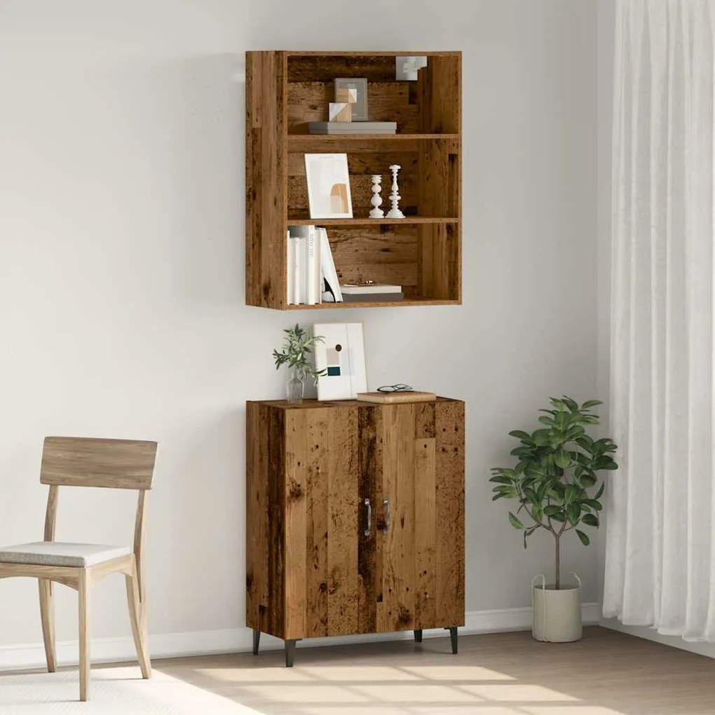 Příborník se nástěnná skříňka old wood kompozitní dřevo 3329223
