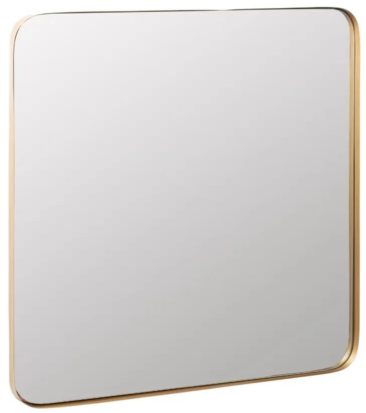 Zlaté kovové závěsné zrcadlo Kave Home Marco 60 x 60 cm