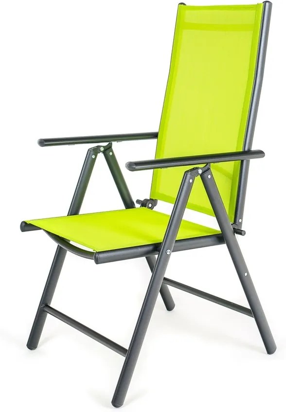 HAPPY GREEN Židle polohovací RAMADA 56,5 x 42,5 x 107 cm, světle zelená