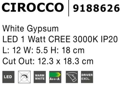 Orientační svítidlo Cirocco 12 bílé