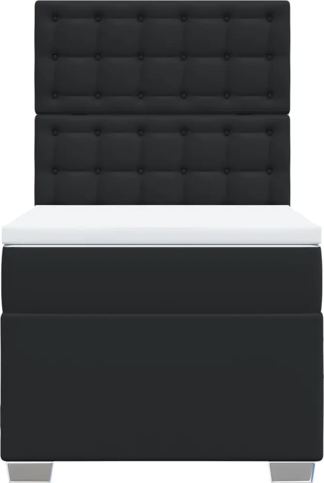 Box spring postel s matrací černá Single umělá kůže 3293052