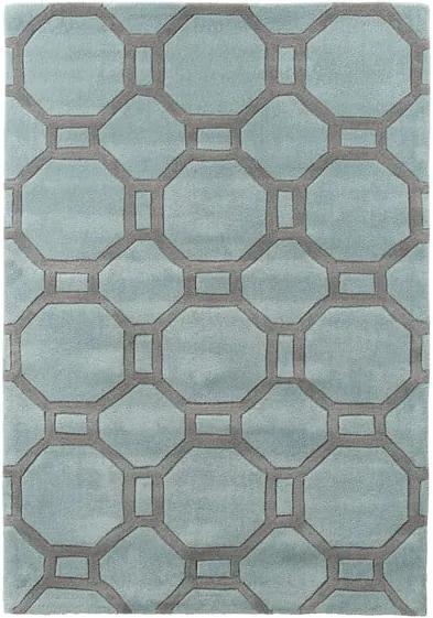 Modro-šedý koberec Think Rugs Tile, 90 x 150 cm