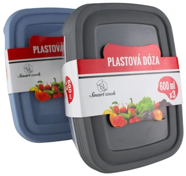 Smartcook Plastová dóza 3 x 600 ml