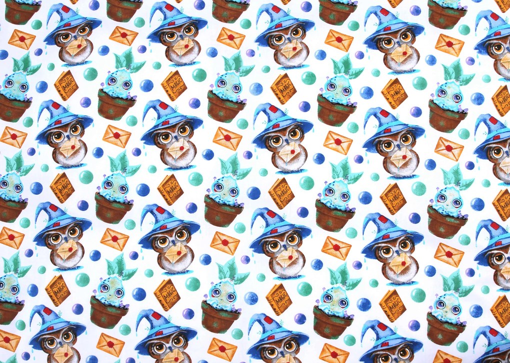 Bavlněné povlečení Kouzelné sovičky Velikost: 140 x 200 + 70 x 90