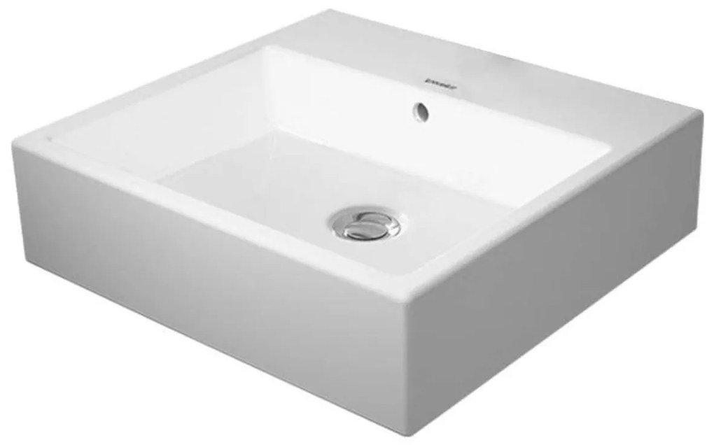 Duravit Vero Air - Umyvadlová mísa 50x47 cm, s přepadem, bez otvoru pro baterii, WonderGliss, bílá 23525000601