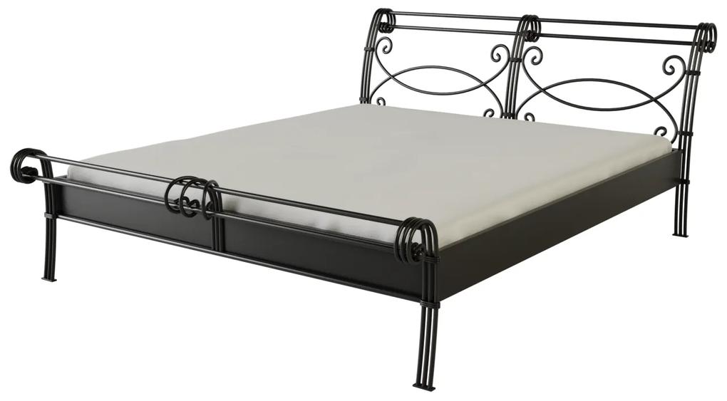 Nábytek ATIKA s.r.o. Kovová postel BELLA GRANDE Povrchová úprava: stříbrná RAL 9006, Rozměr: 100 x 200 cm