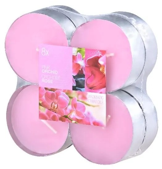 Bolsius NR Čajové Maxi 8ks Pink Orchid vonné svíčky