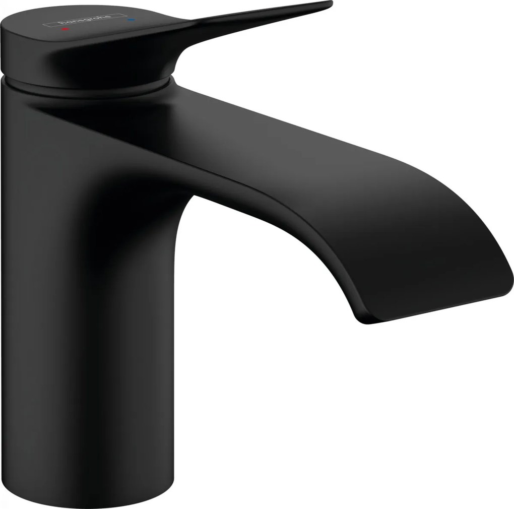 Hansgrohe Vivenis, umyvadlová baterie 80, s výpustí, EcoSmart, černá matná, 75010670