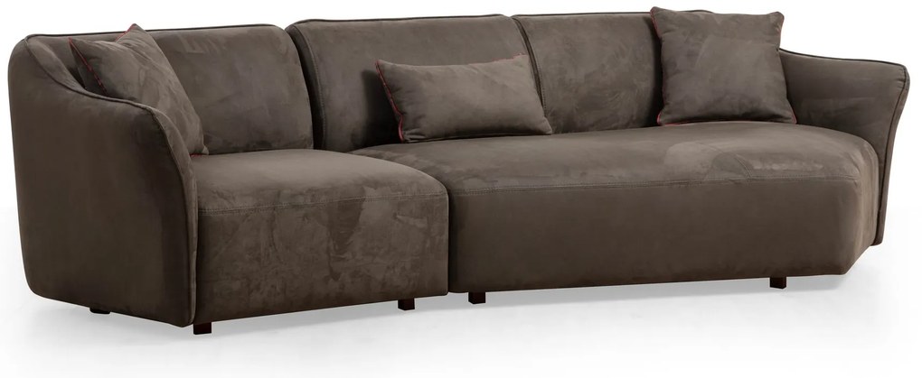 Hanah Home Třímístná pohovka MENTIS hnědá 288 cm