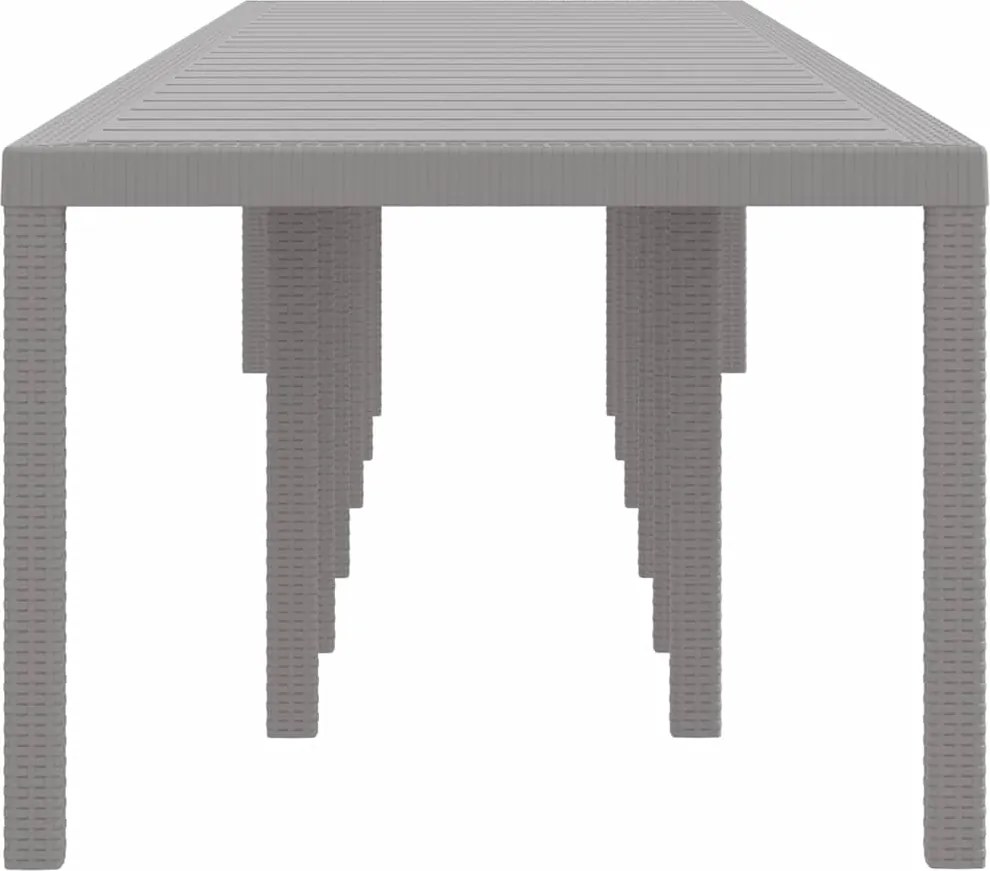 Zahradní stůl Světle šedá 400 x 100 x 73 cm polyratan 3378531