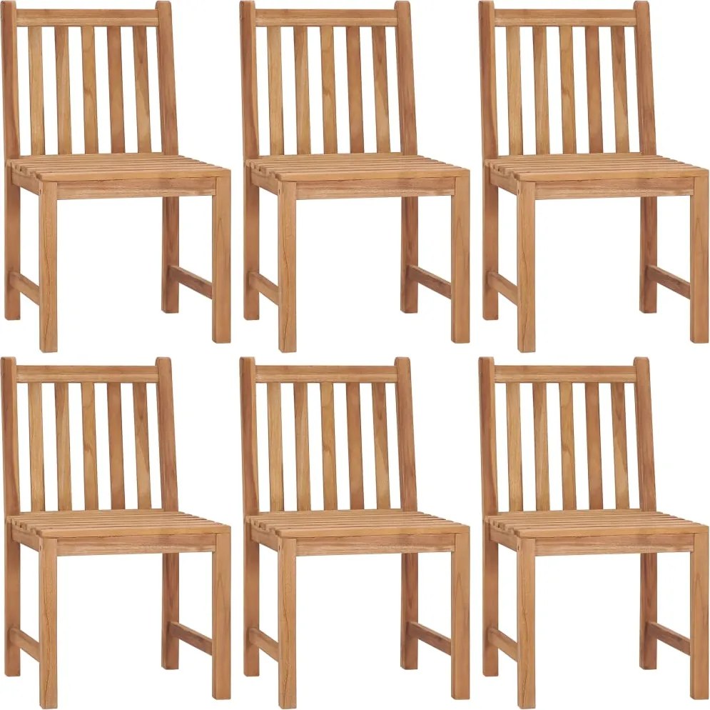 Zahradní židle 6 ks s poduškami masivní teak 3073132