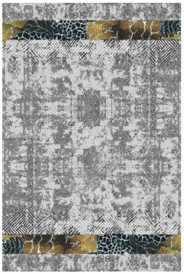 Oriental Weavers, Kusový koberec Zoya 597 X – na ven i na doma, 120x180, šedá, chodba / předsíň