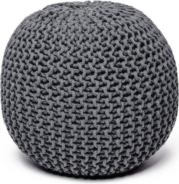 Tmavě šedý sedací puf Bonami Essentials Jagger