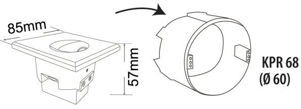 LED Venkovní schodišťové svítidlo DECENTLY LED/1,5W/230V IP44 bílá