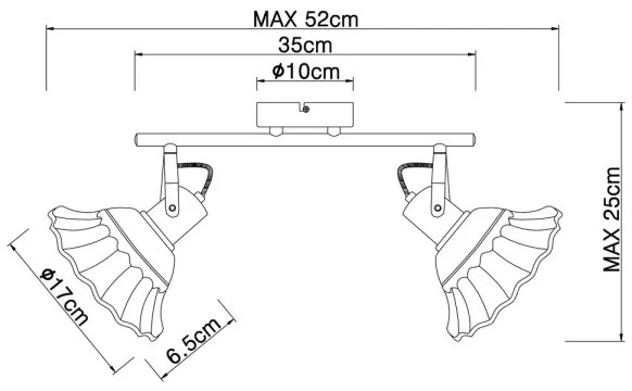 Globo 54050-2 - Bodové svítidlo JOWITA 2xE27/40W/230V