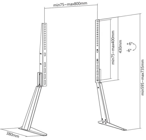 MK FLORIA MKF-21ST841 - Naklápěcí stojan na TV 32-70“ černá