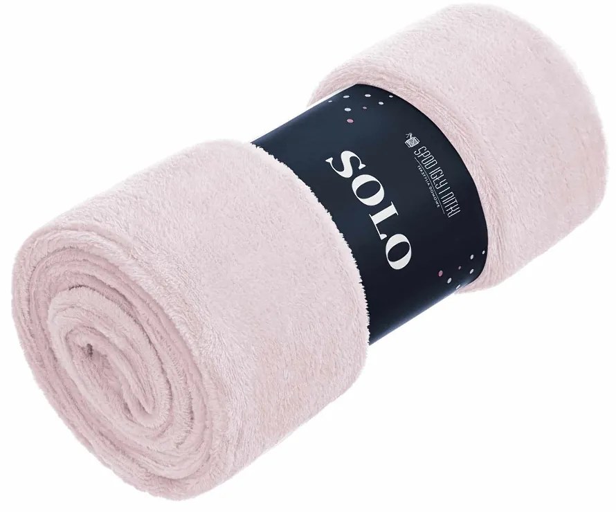 Spod Igły i Nitki Přehoz na postel z mikrovlákna 150x200 Solo powder pink