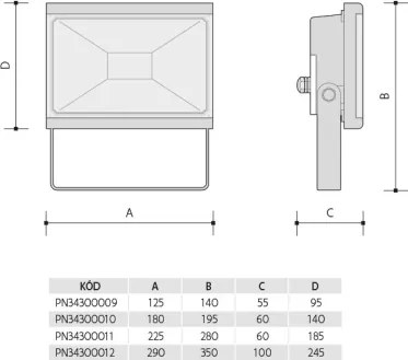 LED reflektor VANA PROFI LED 10W IP44 4000K Panlux PN34300009
