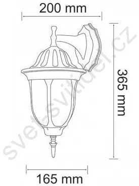 Polux Venkovní nástěnné svítidlo FLORENCJA 1xE27/20W/230V IP43 SA0542