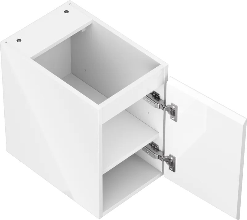Mexen Orio, koupelnová skříňka 30 cm, 1 dvířka, bílá lesklá, 91A11-03047-1-BF00