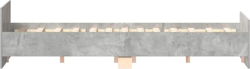 Rám postele s hlavovým a nožním čelem betonově šedý 140x190 cm 3203785