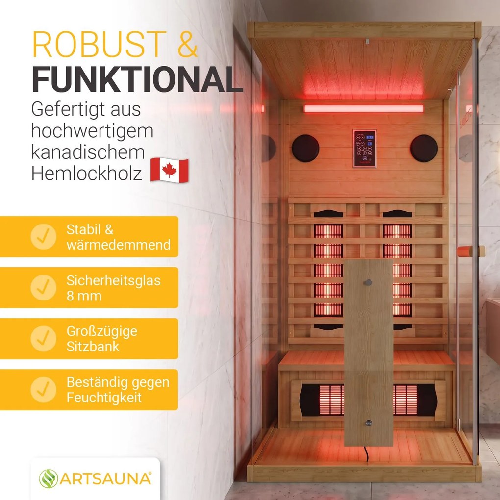 Artsauna Infrasauna Göteborg Velikost: 1 osoba