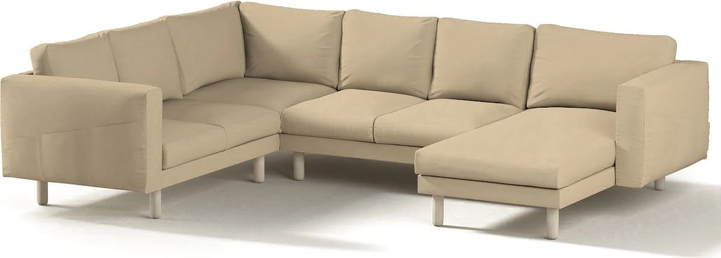 Potah na pohovku IKEA Norsborg rohová, 5-místná se šezlongem barva béžová