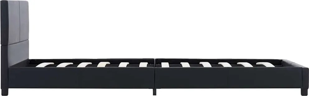 Rám postele černý umělá kůže 100 x 200 cm 284769