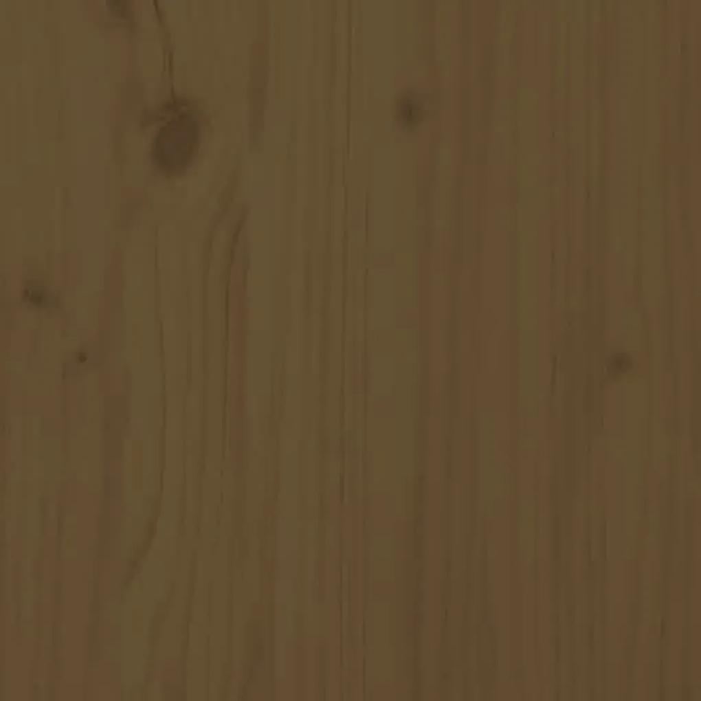 Příborník medově hnědý 110,5 x 35 x 80 cm masivní borové dřevo