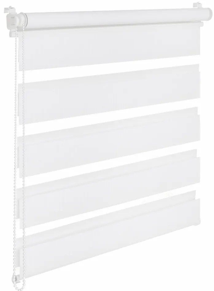 ZEBRA-SHOP Roleta DEN A NOC / MINI / PREMIUM / BÍLÁ / BH 20 Barva mechanizmu: šedá, Výška: 220, Šířka: 103