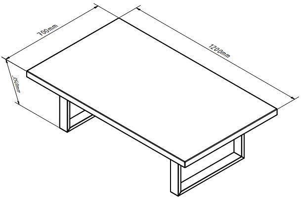 Wuders Konferenční stolek Falco Velikost: 1200 x 700 mm, Výška: 450 mm 1200 x 700 mm