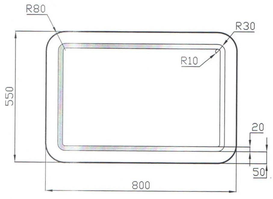 Lavedo Arizona 80 koupelnové zrcadlo s LED podsvícením
