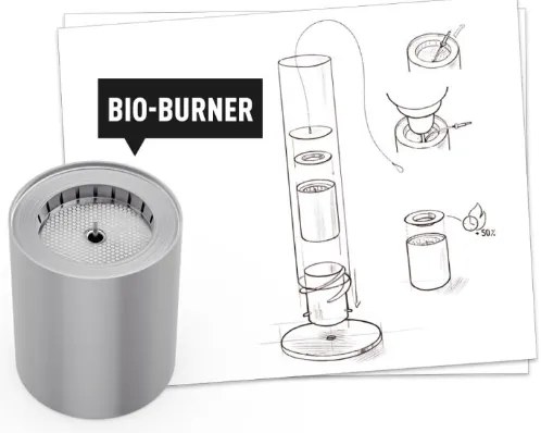Stolní SPIN Tornádo na tekutý biolíh Höfats Barva: Stříbrná, Velikost: 1200 SPIN Tornádo