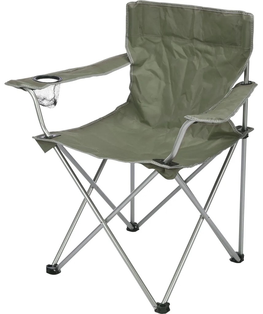 Skládací campingová židle Tyrone, zelená, 51 x 81 cn