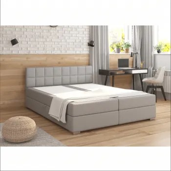 Postel boxspring FERATA KOMFORT 160x200 světle šedá