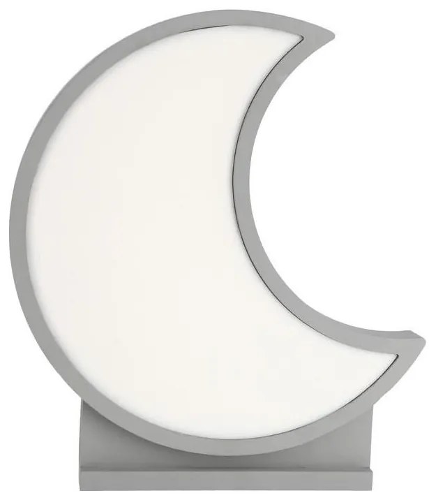 LED Dětská stolní lampa MOON LED/12W/230V šedá