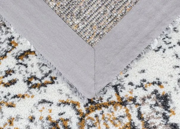 Breno Kusový koberec LUSH SEWING grey, 133x190 cm, Vícebarevné/Šedá